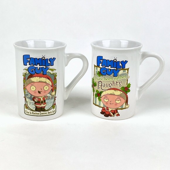 20th Century Studios | Dining | Family Guy Lot Of 2 Stewie Christmas ...